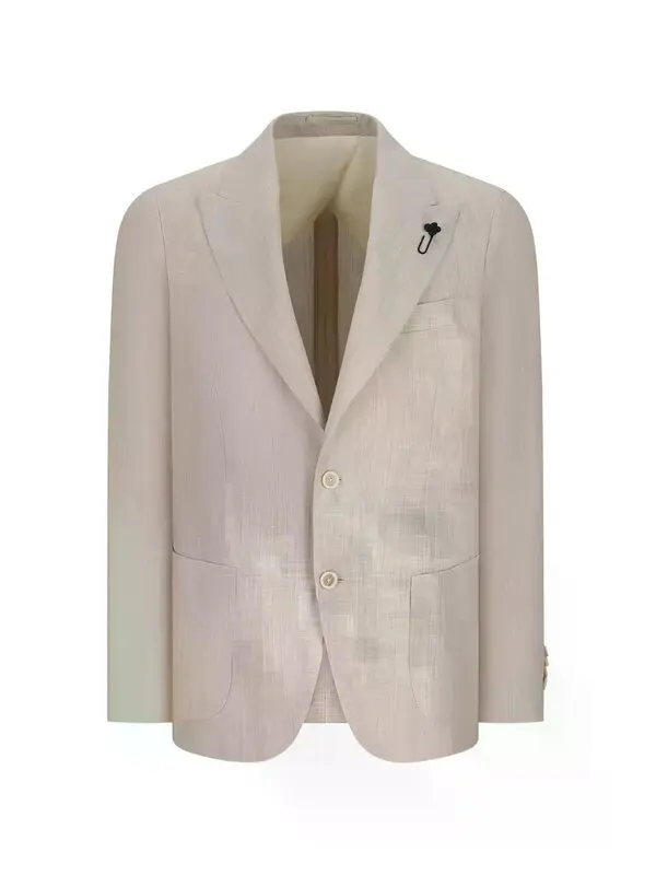 LARDINI Notched-lapel Jacket - Neutrals