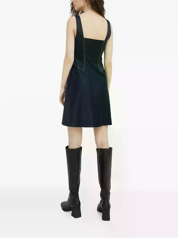 SAMSOE SAMSOE Square-neck Seam-detail Mini Dress