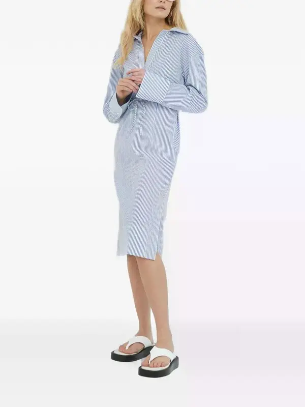 HERSKIND Striped Midi Shirt Dress