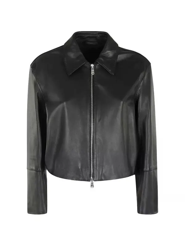 DONDUP Leather Zip-up Jacket