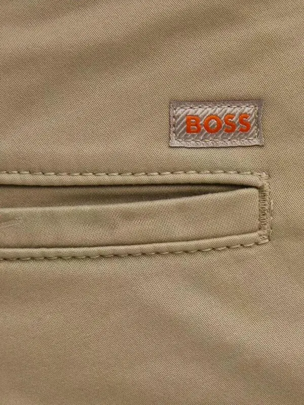 BOSS Logo-patch Chino Trousers
