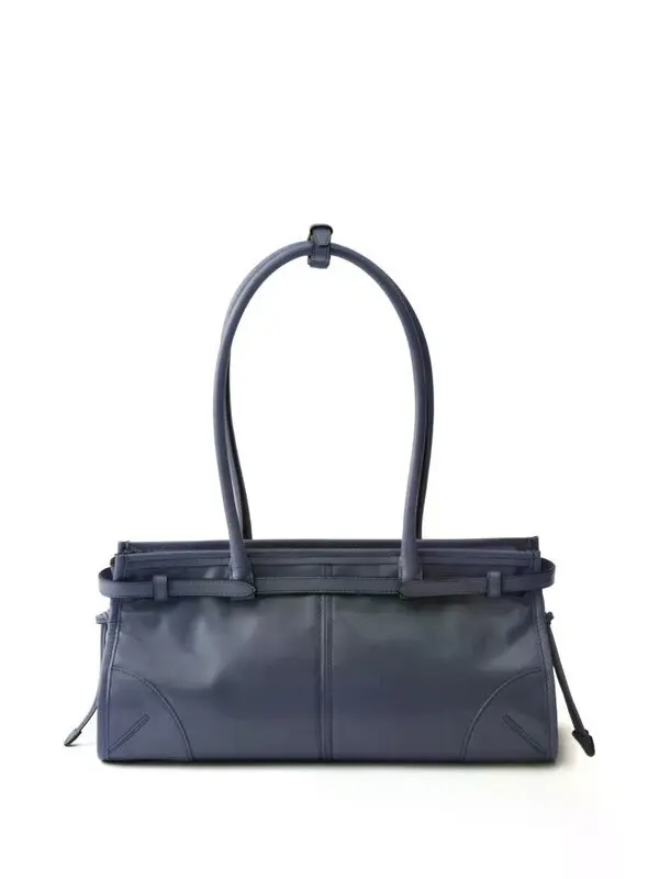 Prada Leather Bonnie Medium Tote Bag - Blue