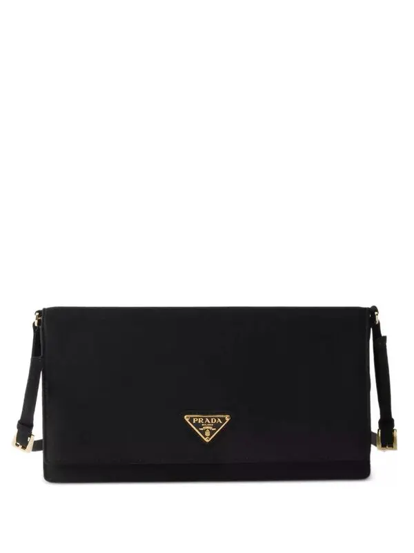 Prada Mini Shoulder Bag With Logo Plaque