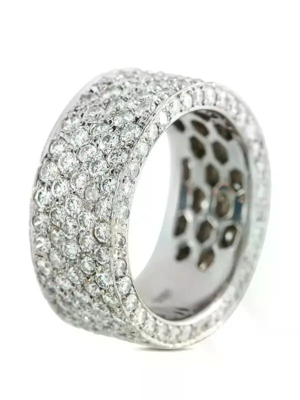 LB EXCLUSIVE 18k White Gold And Diamond Pavé Band Ring