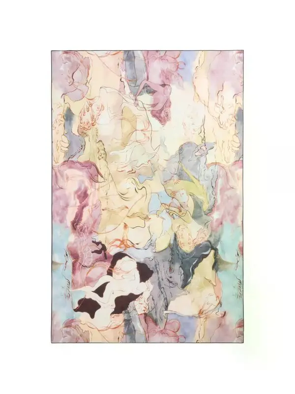 LEMAIRE Watercolour-print Pareo - Neutrals
