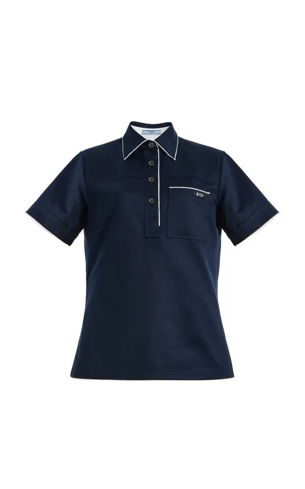 Prada Cotton Lisle Polo Shirt