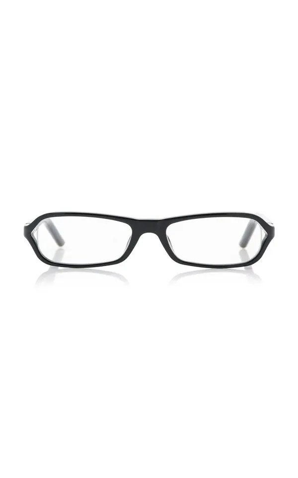 Jacquemus Slim Square-frame Acetate Glasses - Black