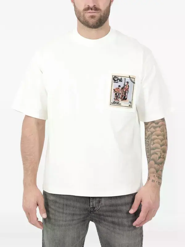 CHE Santiago Printed Pocket T-shirt - White