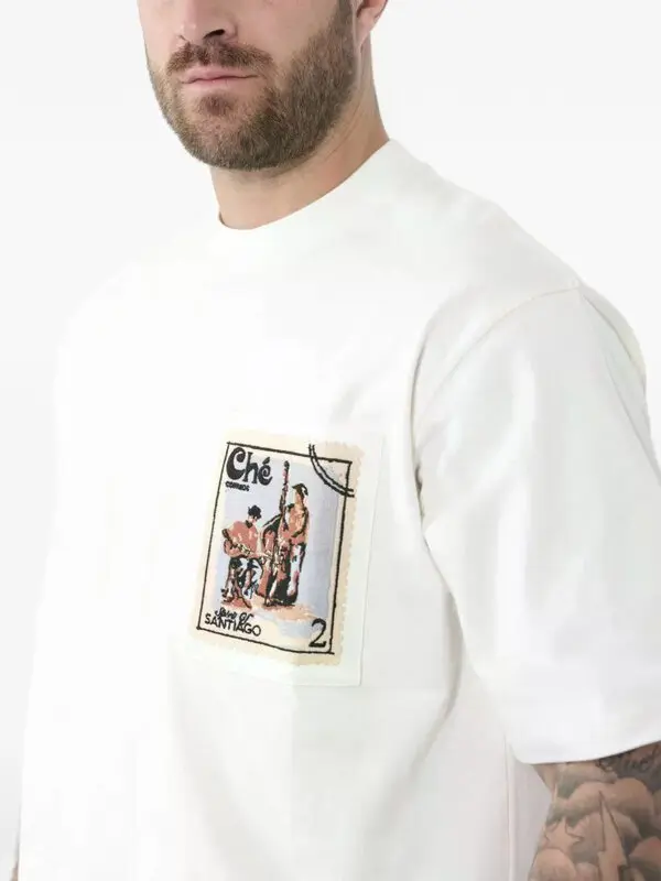 CHE Santiago Printed Pocket T-shirt - White