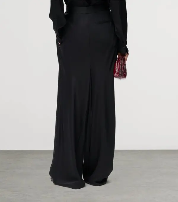 Loewe Silk Draped Wide-leg Trousers