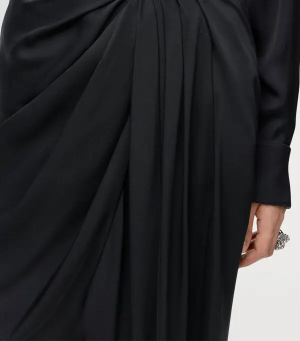 Loewe Silk Draped Wide-leg Trousers