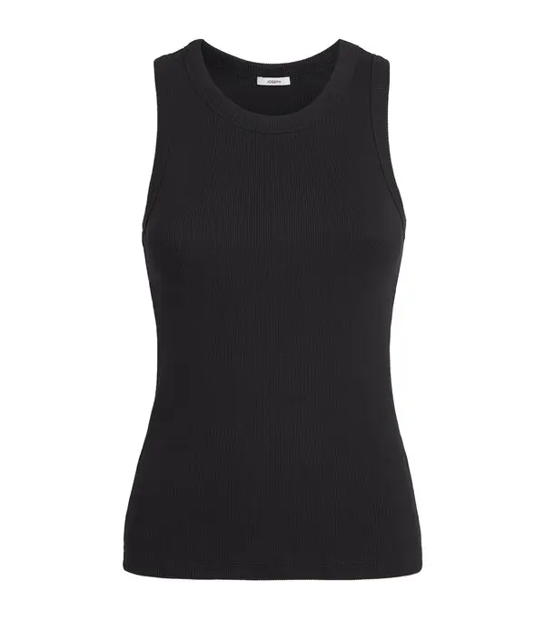 JOSEPH Stretch-cotton Tank Top - Black