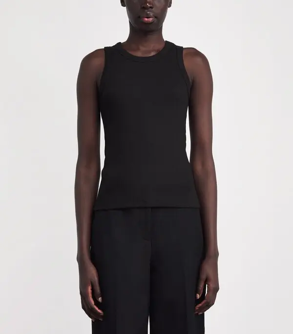 JOSEPH Stretch-cotton Tank Top - Black