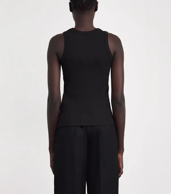 JOSEPH Stretch-cotton Tank Top - Black