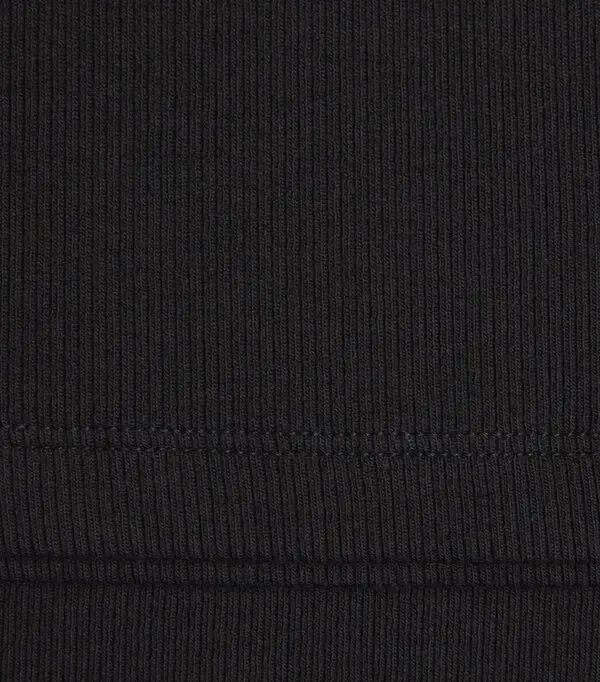 JOSEPH Stretch-cotton Ribbed Top - Black