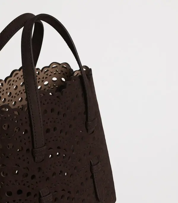 Alaïa Le Mina Suede Tote - Brown