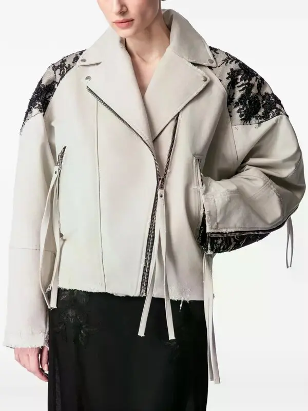 ARTICLE TEN Lace-panelled Jacket
