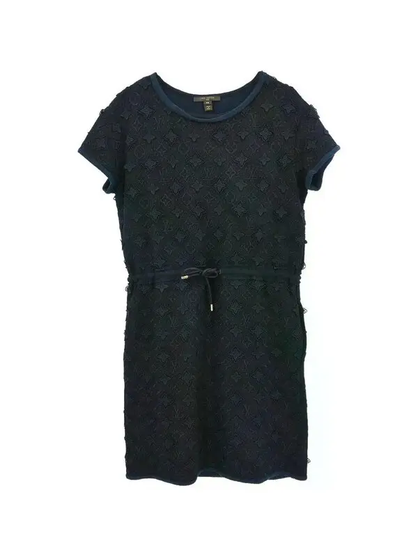 LOUIS VUITTON 2010s Logo-pattern Mini Dress