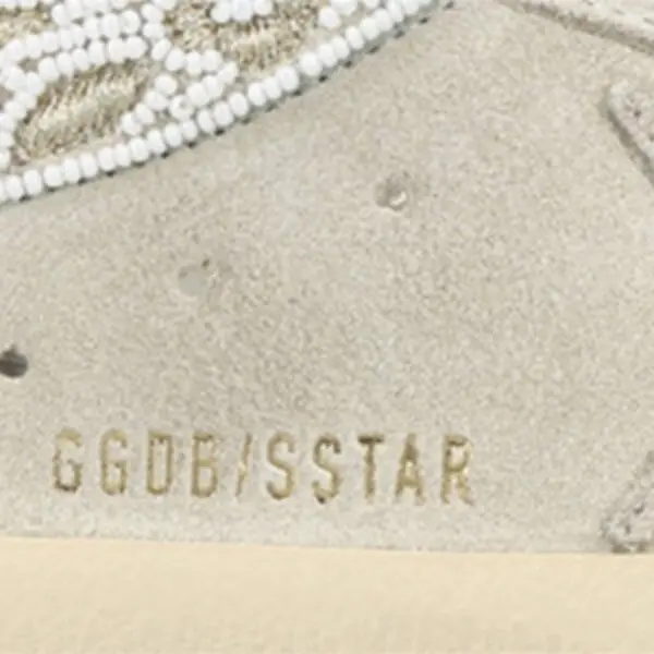 GOLDEN GOOSE Super-star Embellished Suede Sneakers - Beige