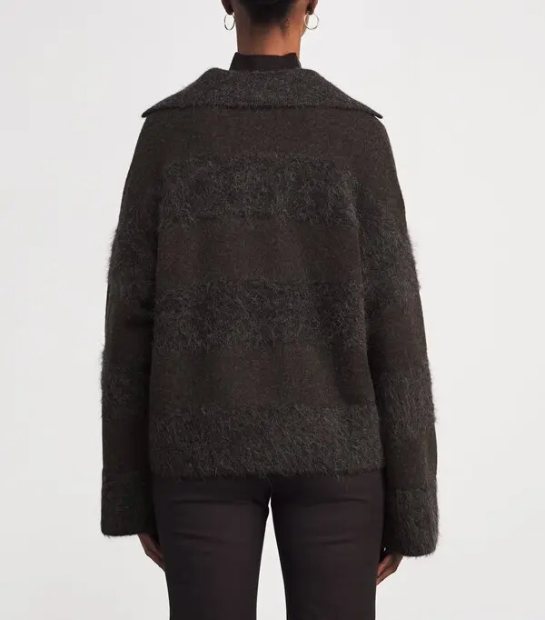JOSEPH Brushed Stripe Take Sweater - Brown
