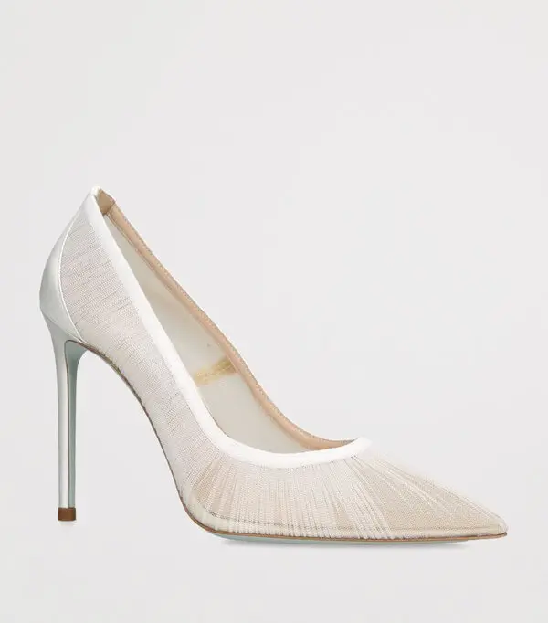 AQUAZZURA Tulle Voile Pumps 105 - White