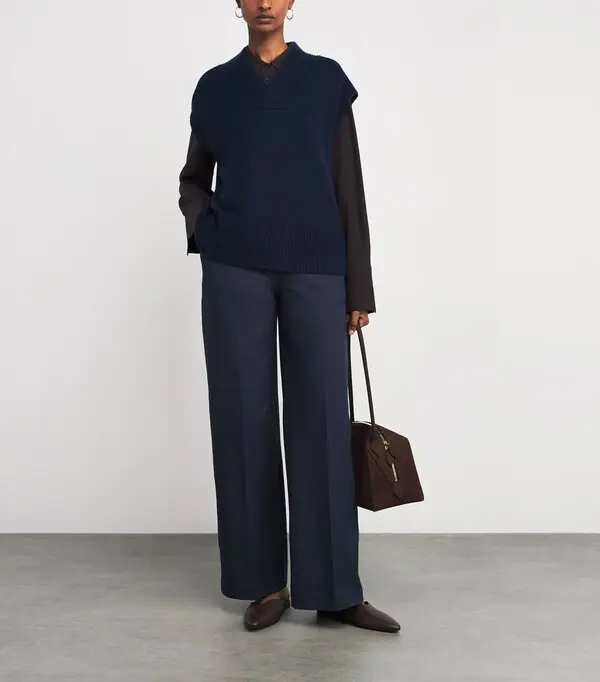 JOSEPH Stretch-gabardine Yukio Trousers - Blue