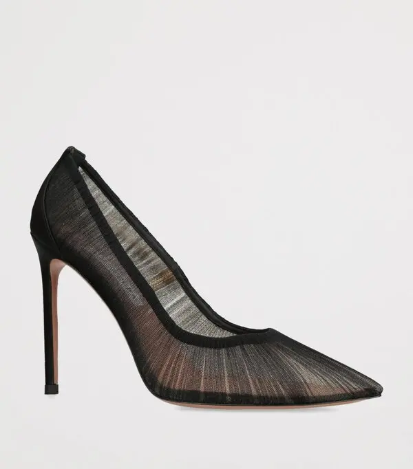 AQUAZZURA Tulle Voile Pumps 105 - Black