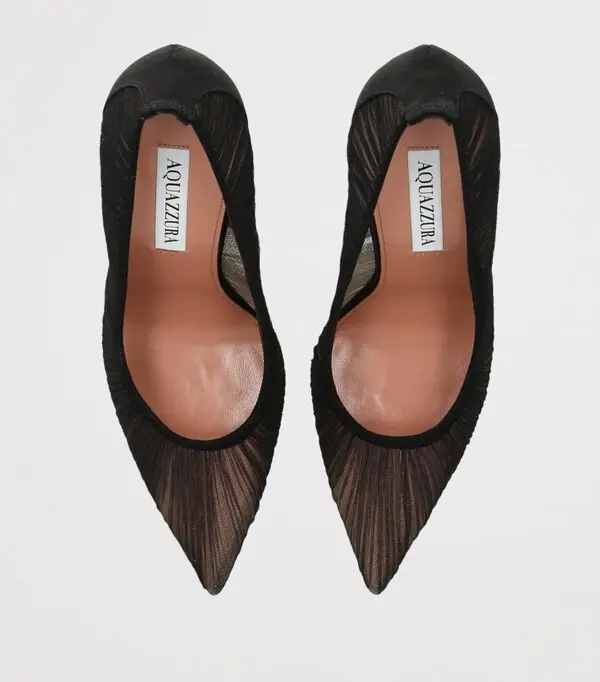 AQUAZZURA Tulle Voile Pumps 105 - Black