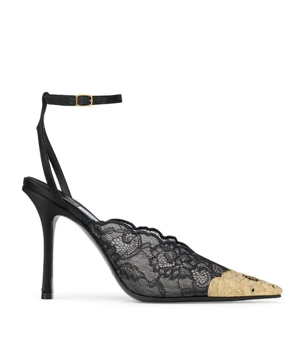 JIMMY CHOO Faiz 100 Lace Pumps - Black