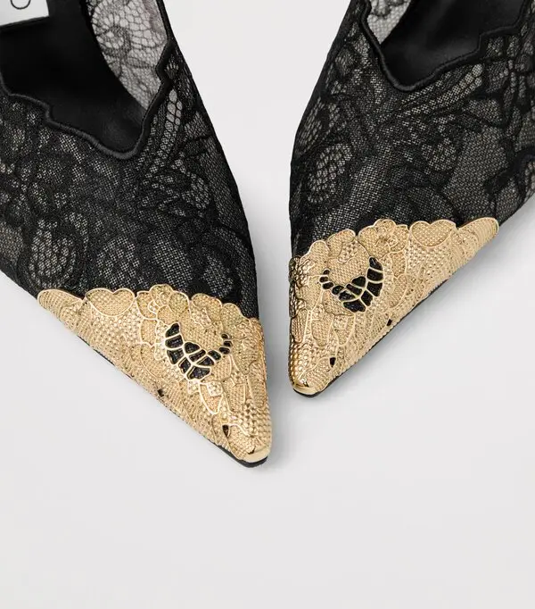 JIMMY CHOO Faiz 100 Lace Pumps - Black