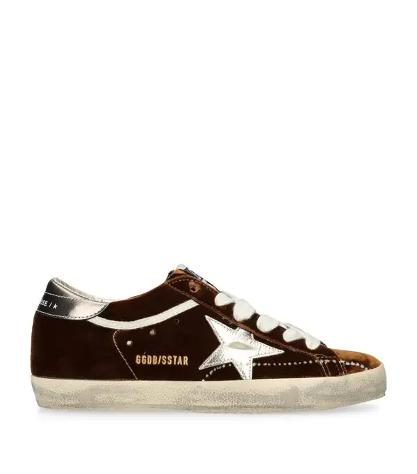 GOLDEN GOOSE Velvet Super-star Sneakers - Brown