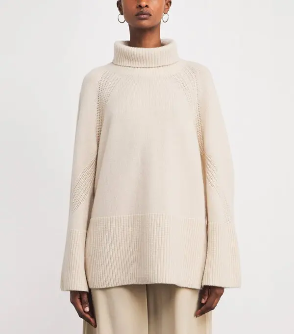 JOSEPH Cashmere Loftus Rollneck Sweater - Beige