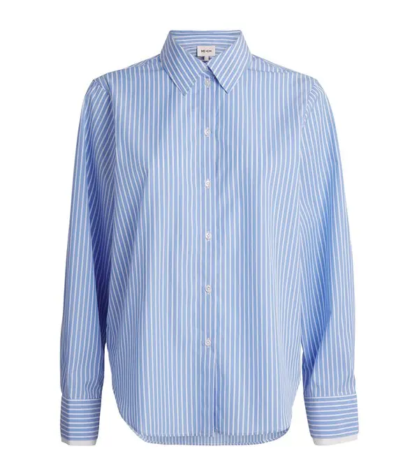 ME+EM Cotton Stripe Double-cuff Shirt