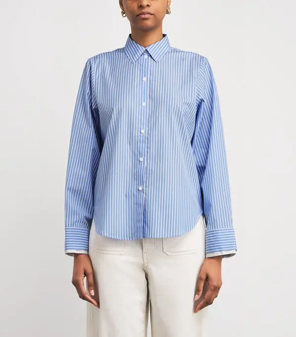 ME+EM Cotton Stripe Double-cuff Shirt