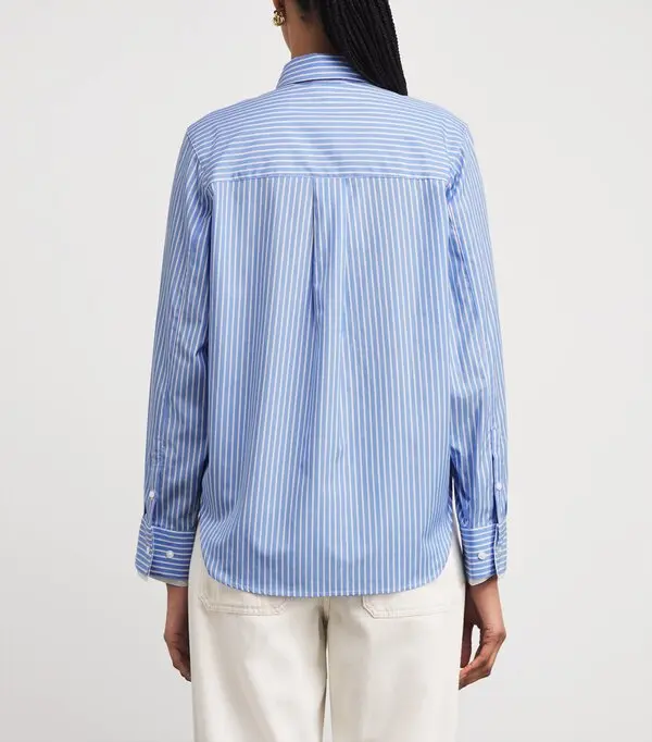 ME+EM Cotton Stripe Double-cuff Shirt