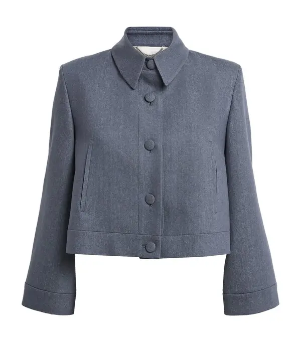 NOMADISSEM Wool Cropped Blazer