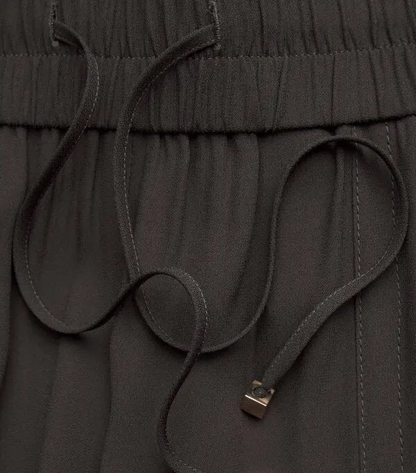 JOSEPH Crepe Dee Wide-leg Trousers - Brown