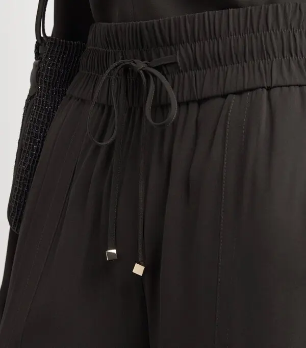 JOSEPH Crepe Dee Wide-leg Trousers - Brown