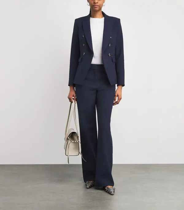 Veronica Beard Tonelli Wide-leg Trousers - Navy