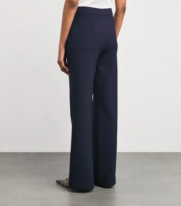Veronica Beard Tonelli Wide-leg Trousers - Navy