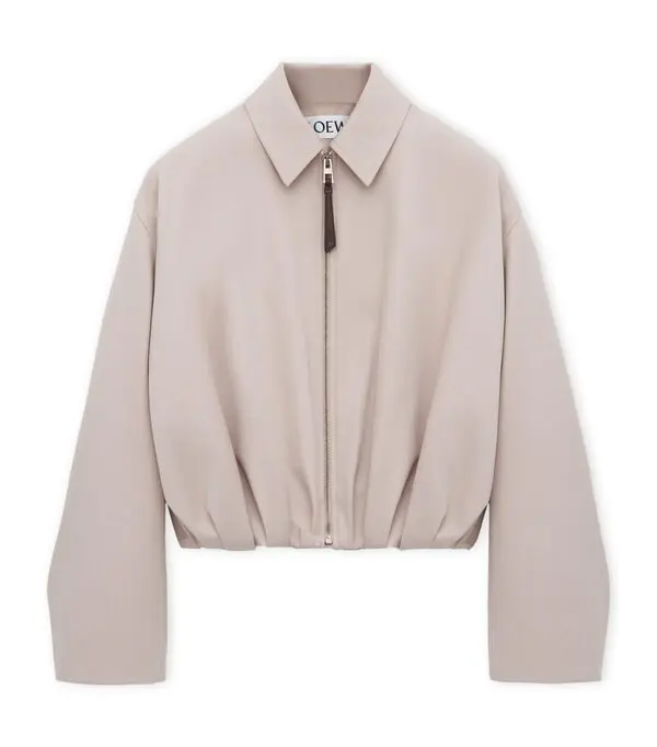 Loewe Cotton-silk Draped Bomber Jacket