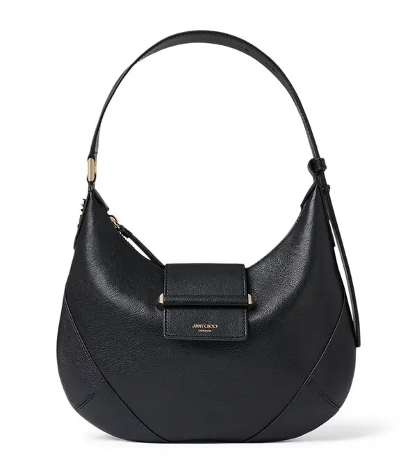 JIMMY CHOO Leather Shoulder Bag - Black