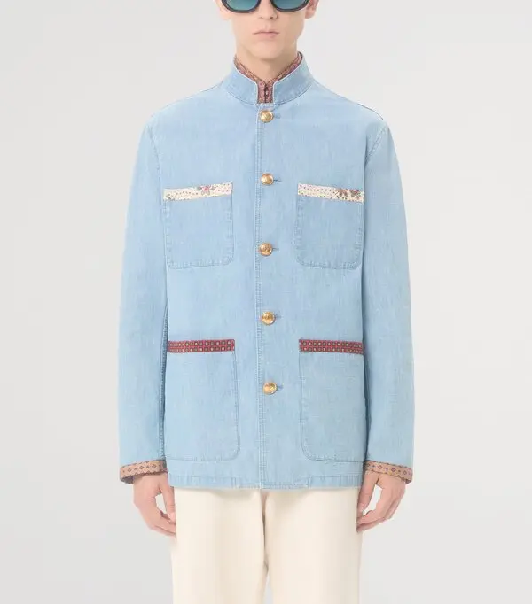 Valentino Garavani Denim Safari Jacket - Blue