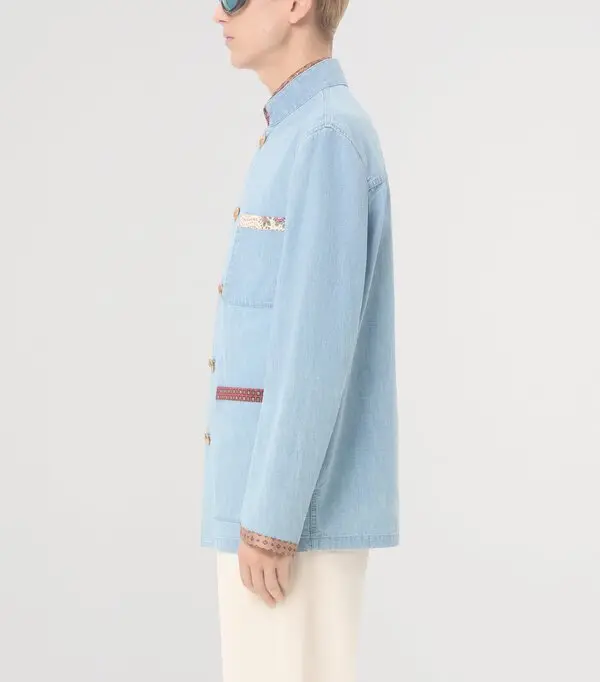 Valentino Garavani Denim Safari Jacket - Blue