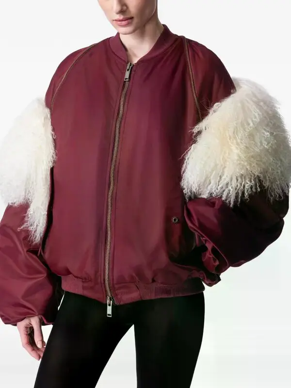 ARTICLE TEN Shearling-panel Bomber Jacket