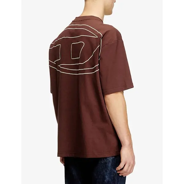DIESEL® T-boggy-megoval-d Branded Cotton-jersey T-shirt