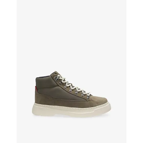 Hugo Hybrid Suede Leather Boots - Open Green
