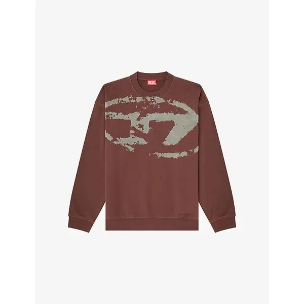DIESEL® S-boxt-n5 Branded Cotton-jersey Sweatshirt - 61j