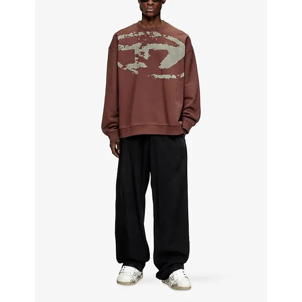DIESEL® S-boxt-n5 Branded Cotton-jersey Sweatshirt - 61j