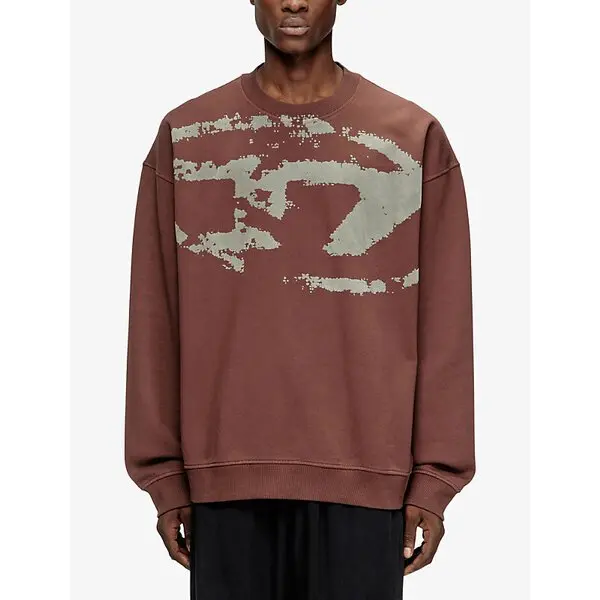 DIESEL® S-boxt-n5 Branded Cotton-jersey Sweatshirt - 61j